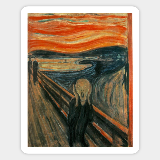Classic Art - The Scream - Edvard Munch - Scream - Sticker | TeePublic